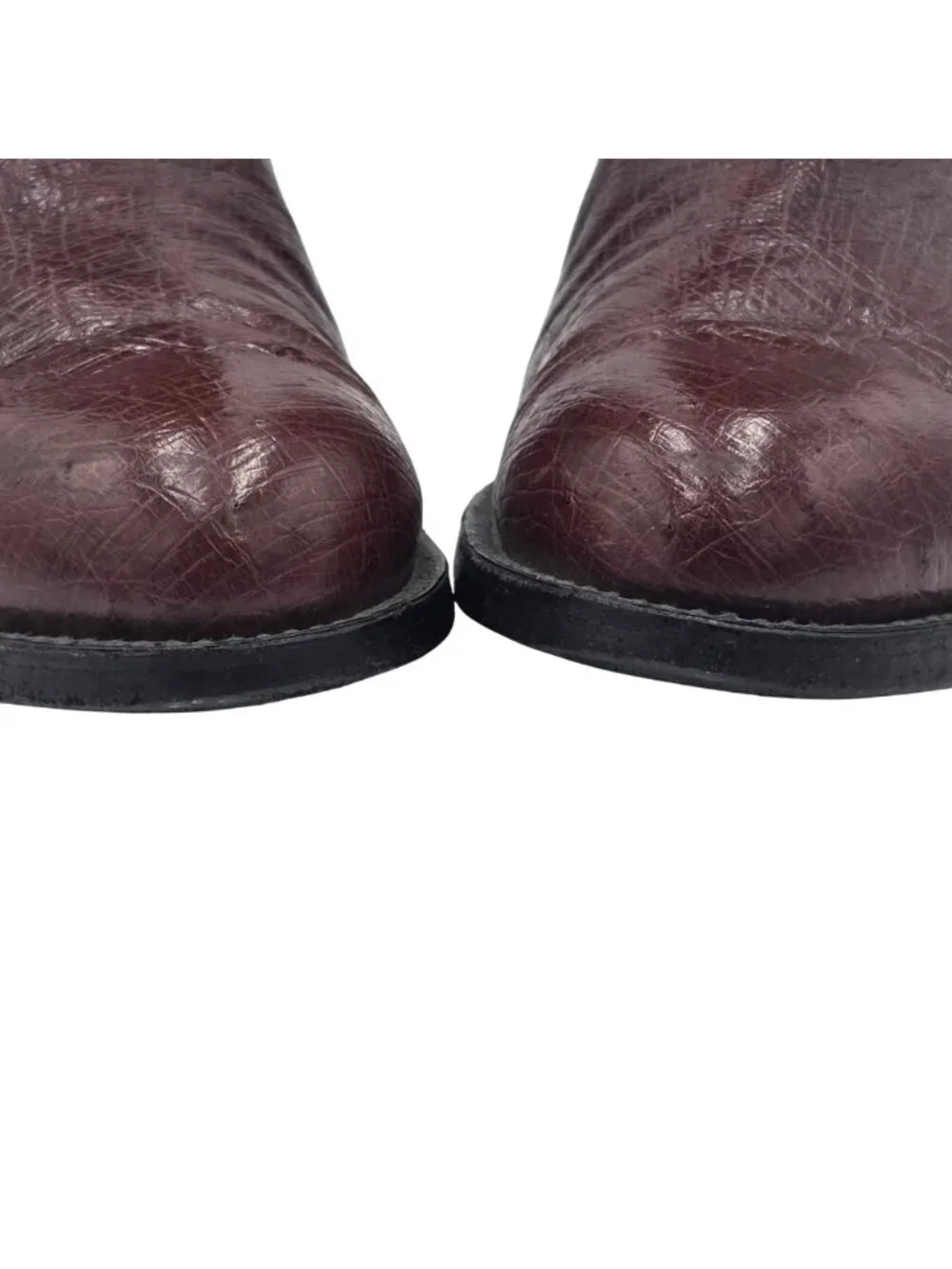 Lucchese | Shoes | Vintage Lucchese Mensd Black Cherry Exotic Ostrich ...